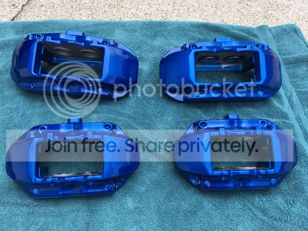 For Sale: Brembo Calipers Powder Coated Candy blue. | Hyundai Genesis Forum